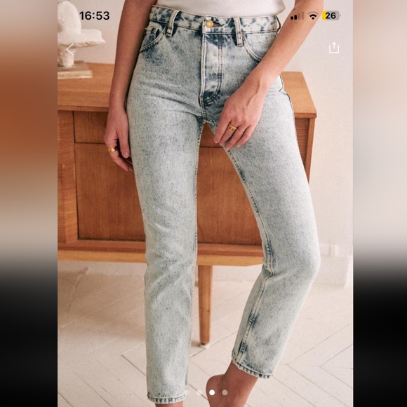 Sezane | Jeans | Sezane Denim Brut Sexy Tapered Straight Jeans Edge ...